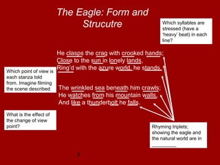 P mc the eagle by alfred lord tennyson | PPT