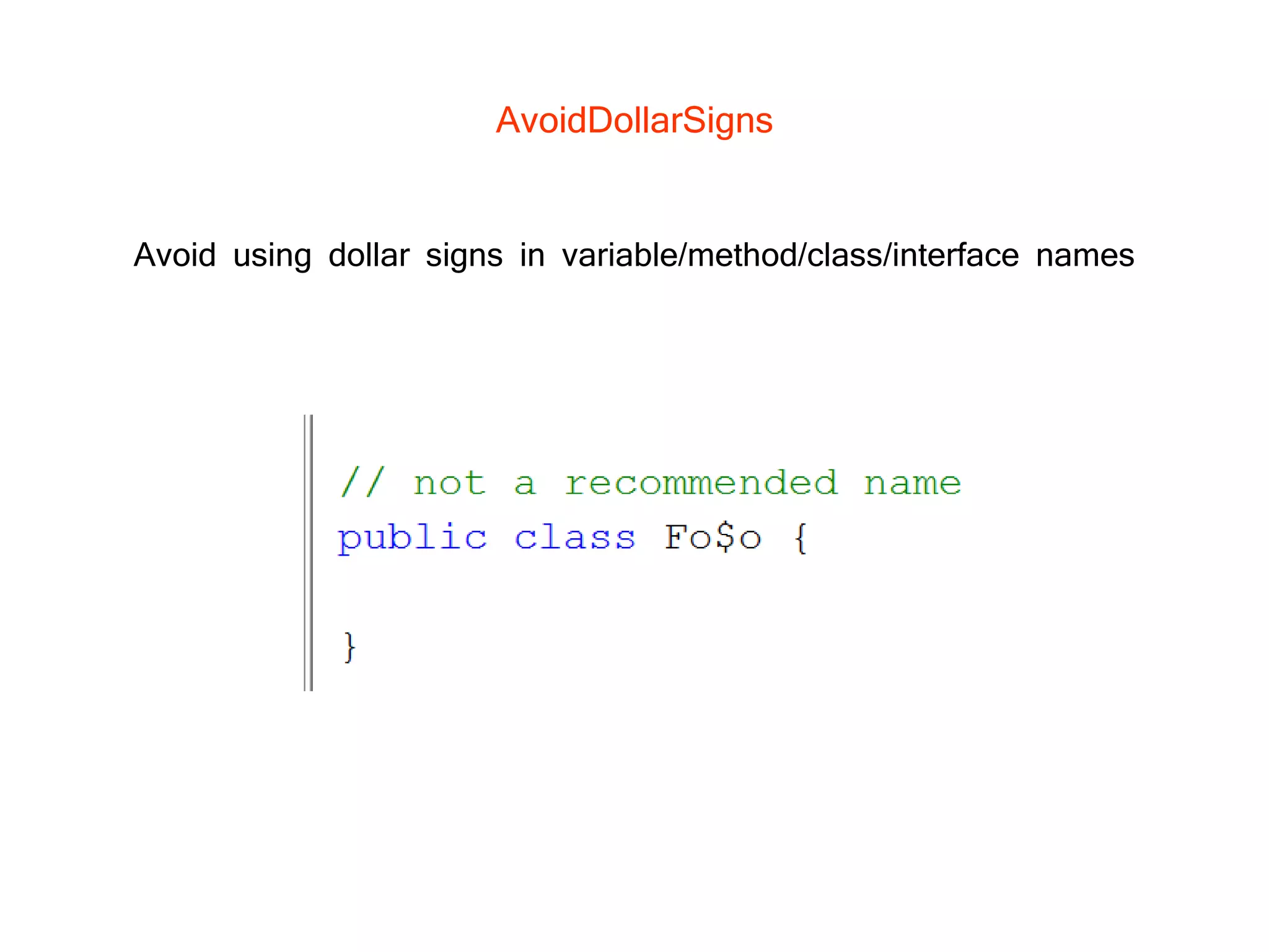 Pmd naming-rules | PPT