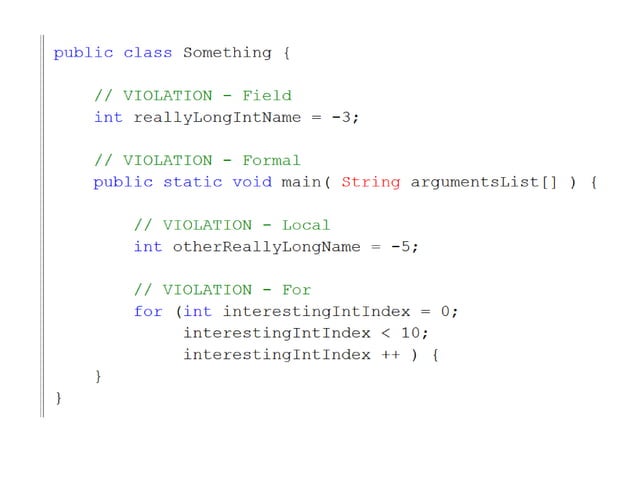 Pmd naming-rules | PPT