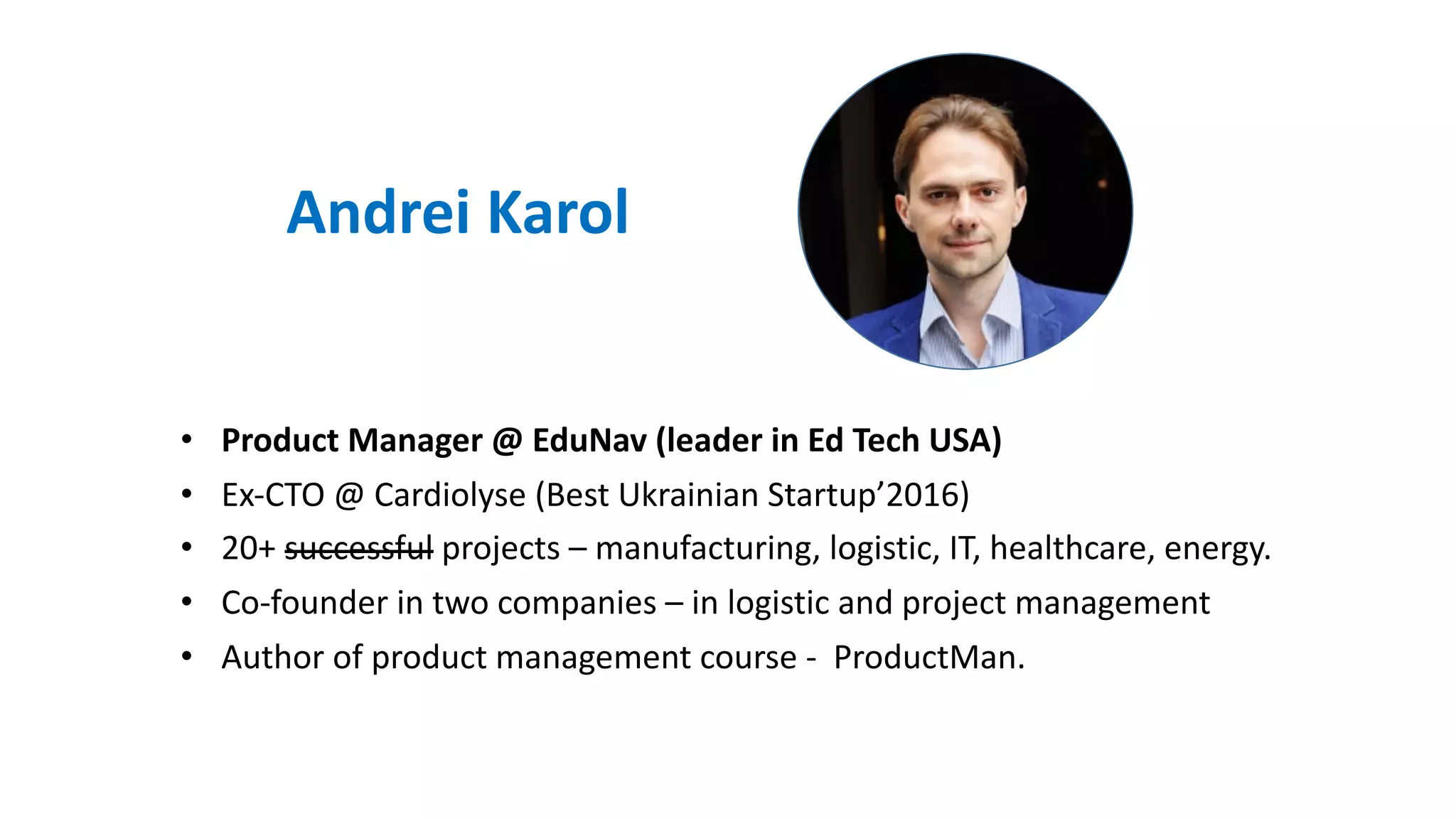 Andriy Korol "What is the next great feature you have to implement ...