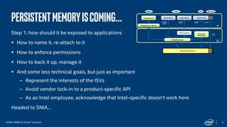 Persistent Memory Development Kit (PMDK): State of the Project | PPT