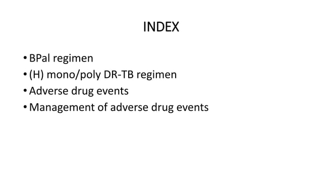 PMDT Guidelines and management strategies | PPTX