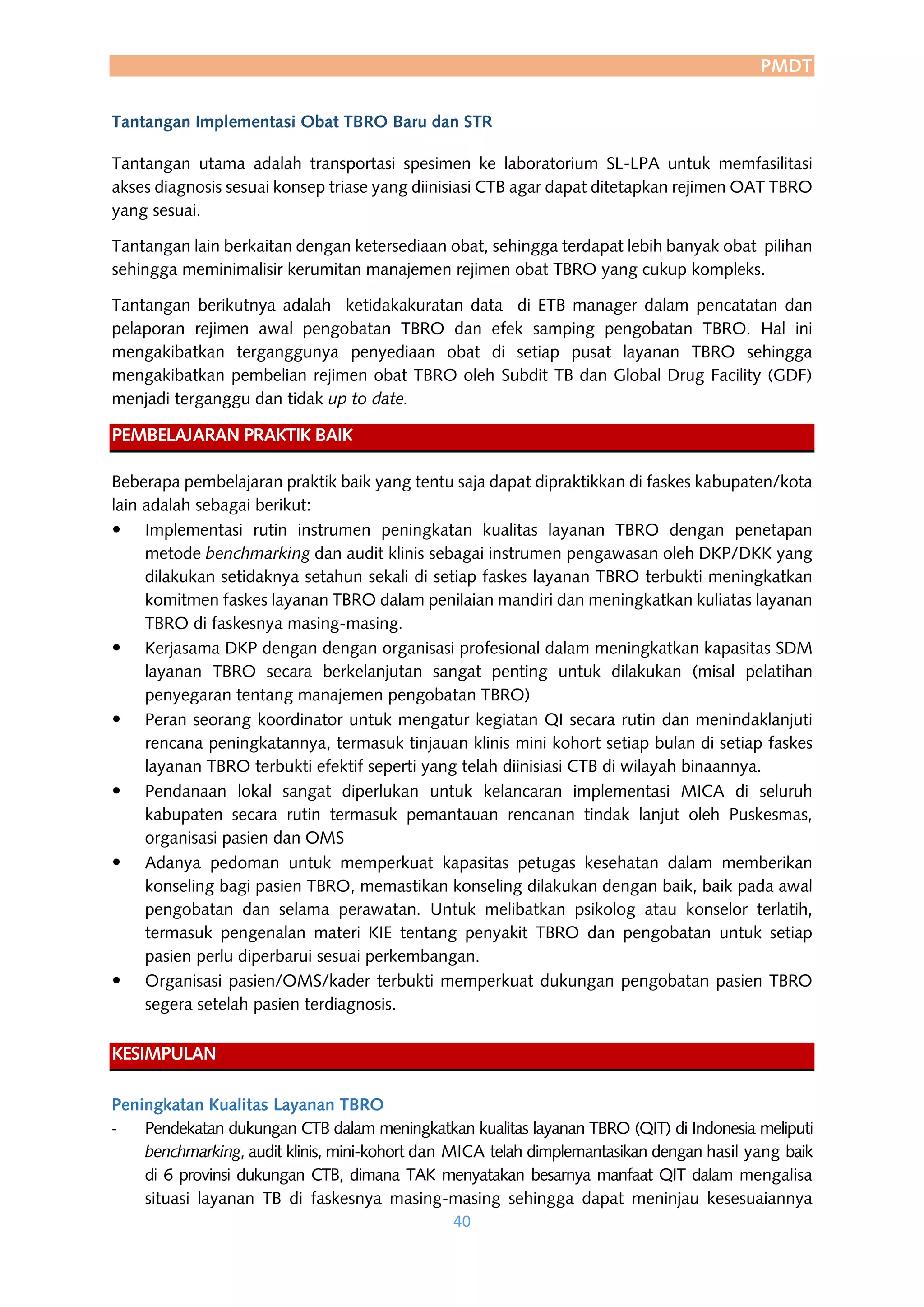 Pmdt laporan teknis ctb | PDF