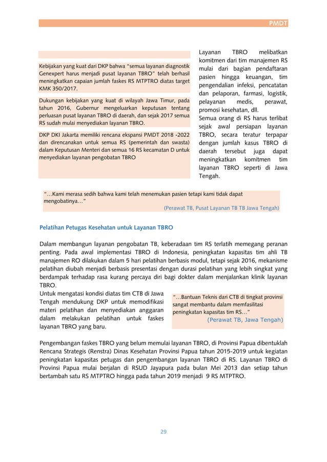 Pmdt laporan teknis ctb | PDF