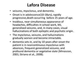 PROGRESSIVE MYOCLONIC EPILEPSY | PPT