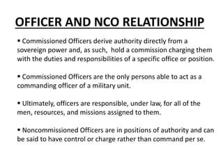 PME - OFFICER AND NCO RELATIONSHIP DEFIN | PPTX