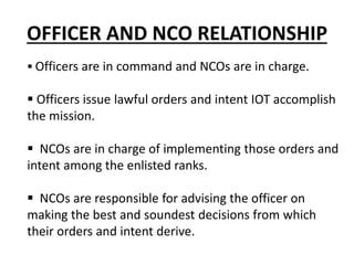 PME - OFFICER AND NCO RELATIONSHIP DEFIN | PPTX