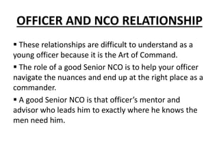 PME - OFFICER AND NCO RELATIONSHIP DEFIN | PPTX