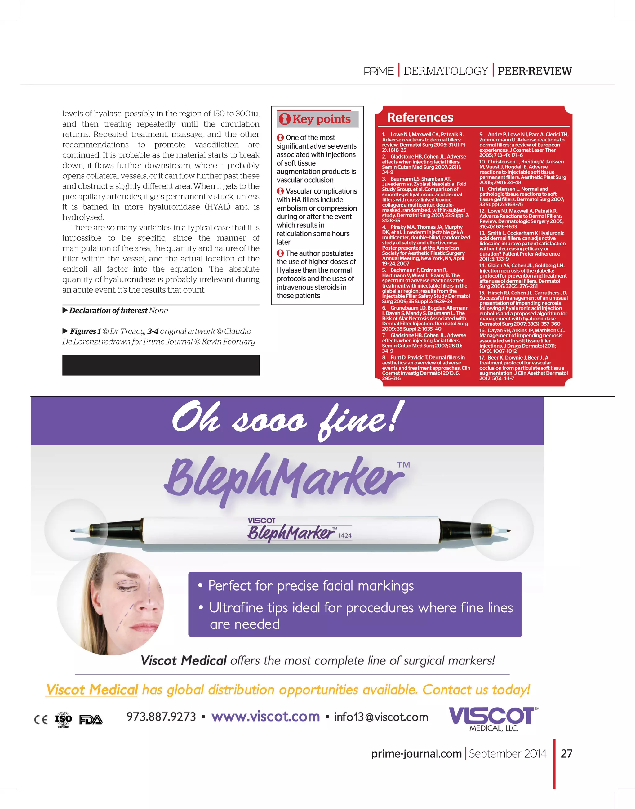Reversal of a HLA dermal filler induced facial artery occlusion | PDF