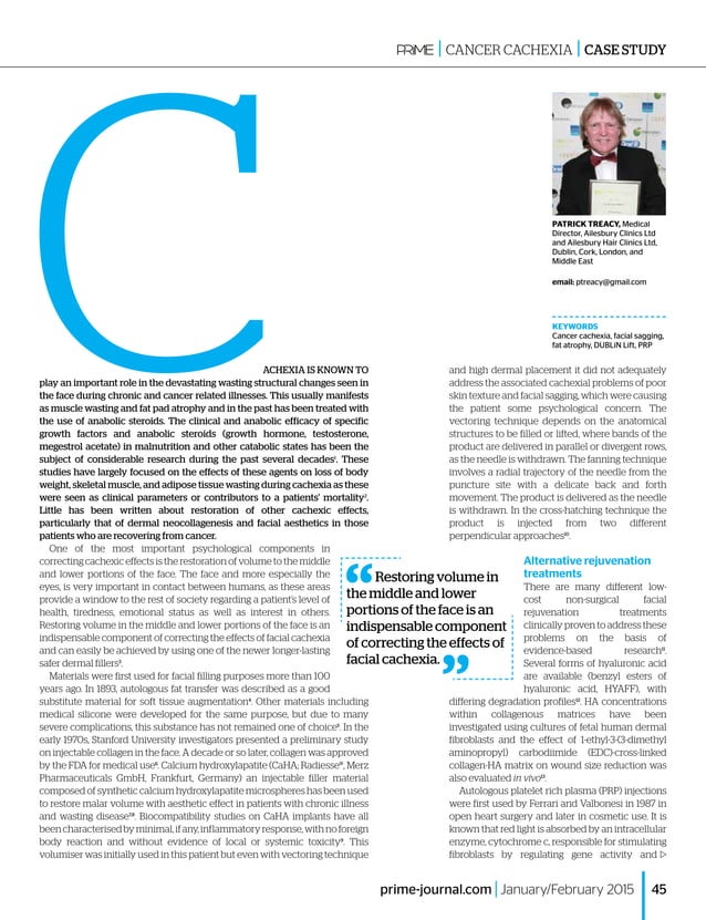 Treating face wasting secondary to cancer related cachexia | PDF