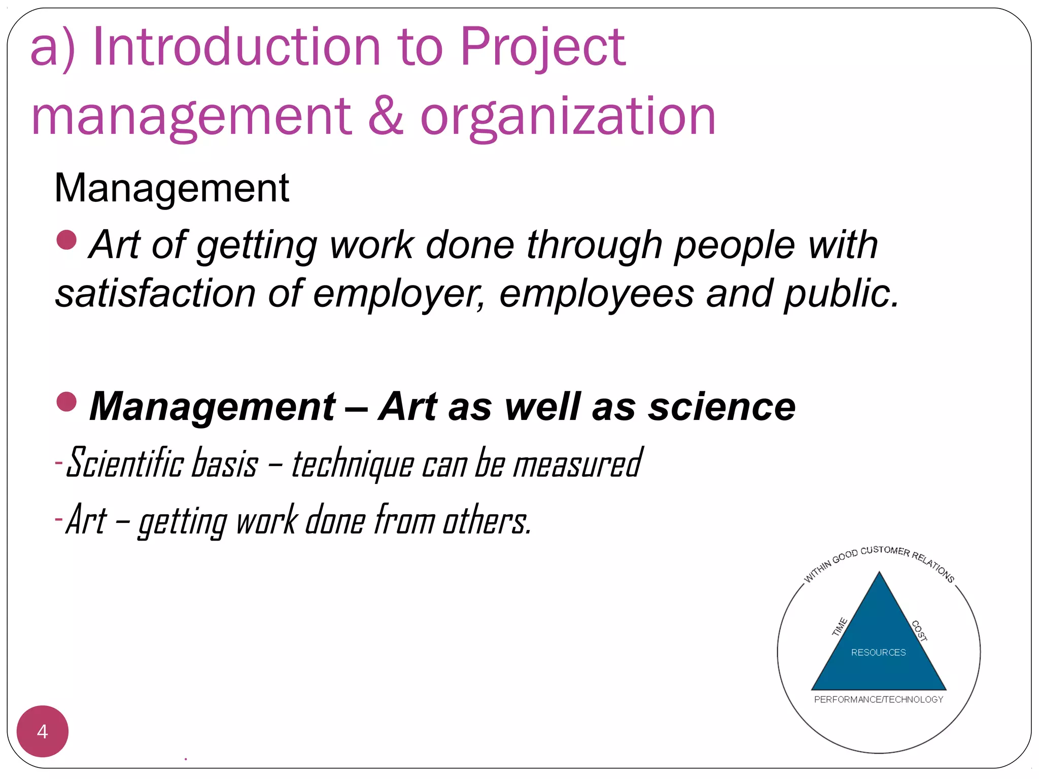 Introduction to Management & Project Management By Pravin Minde | PPT