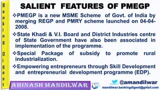 PMEGP Scheme प्रधानमंत्री रोजगार सृजन कार्यक्रम | PPTX