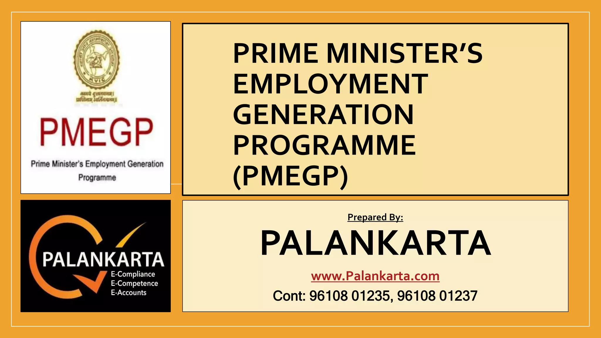 PMEGP Scheme for MSME Sector | PPTX