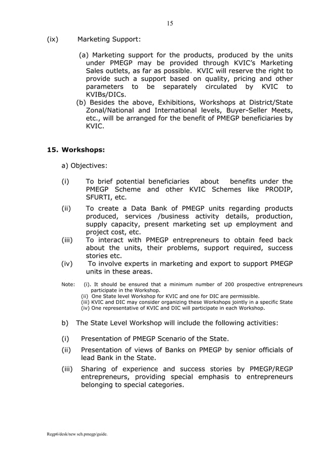 Pmegp scheme guidelines | PDF | Government Support and Welfare ...