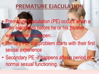 Premature Ejaculation individual or couple therapy | PPTX