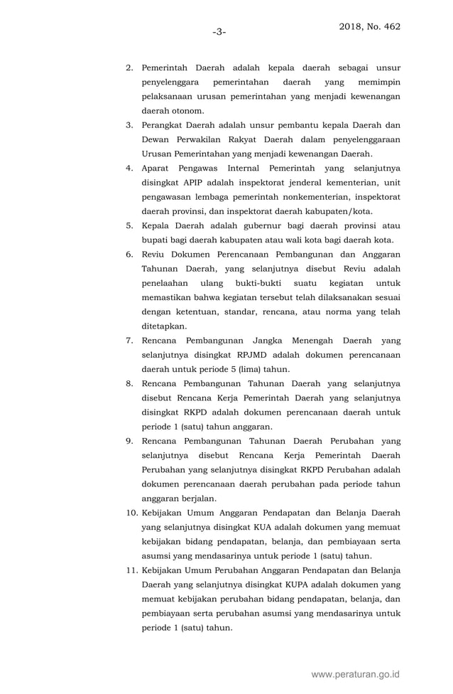 P mendagri 10 2018 reviu dokumen perencanaan pembangunan & anggaran ...