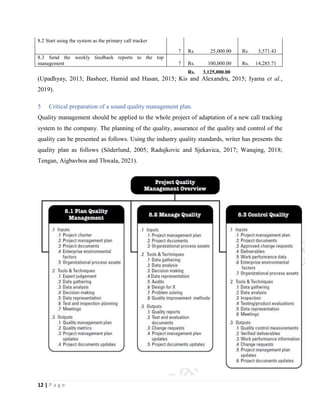 Blog #02 - Project management report for a call tracking system - A ...