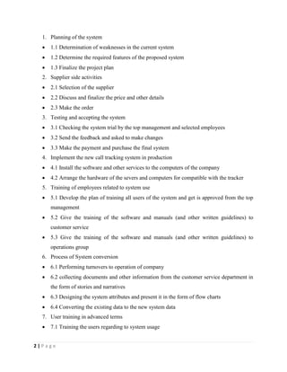 Blog #02 - Project management report for a call tracking system - A ...