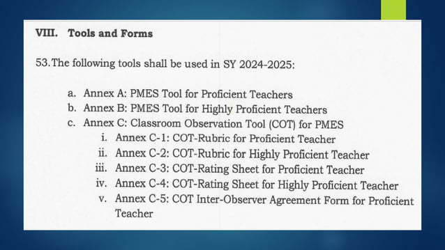 PMES Orientation.pptx INTERIM GUIDELINES FOR THE DEPARTMENT OF EDUCATION PERFORMANCE MANAGEMENT ...