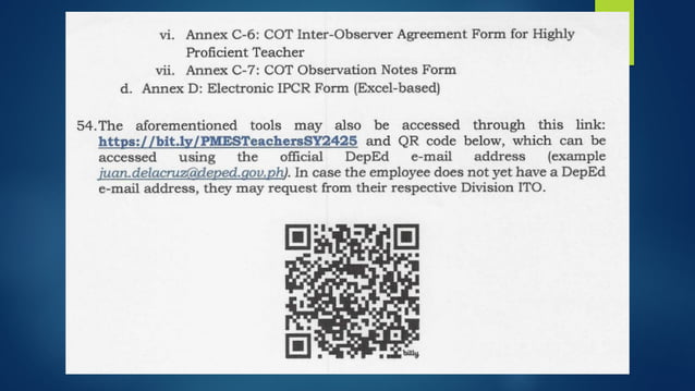 PMES Orientation.pptx INTERIM GUIDELINES FOR THE DEPARTMENT OF ...