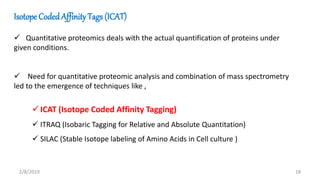 Peptide Mass Fingerprinting (PMF) and Isotope Coded Affinity Tags (ICAT) | PPTX