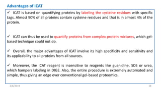 Peptide Mass Fingerprinting (PMF) and Isotope Coded Affinity Tags (ICAT) | PPTX