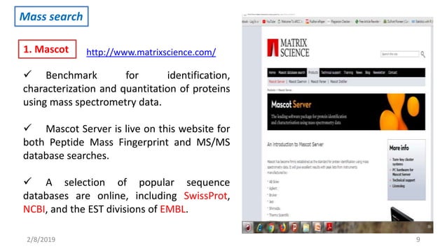 Peptide Mass Fingerprinting (PMF) and Isotope Coded Affinity Tags (ICAT ...