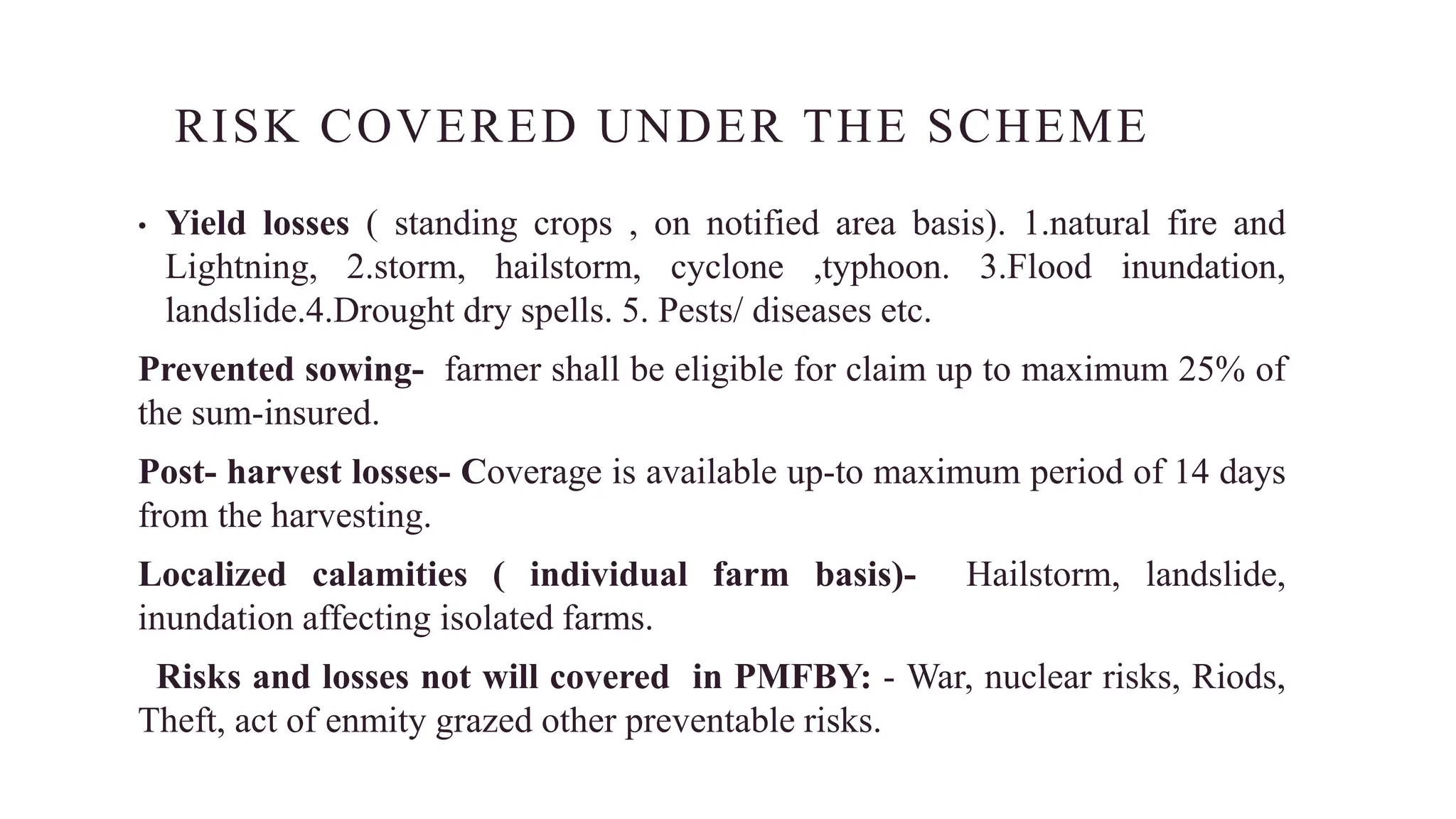 PMFBY , Pradhan Mantri Fasal bima yojna | PPTX