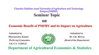 PMFBY , Pradhan Mantri Fasal bima yojna | PPTX