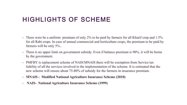 PMFBY , Pradhan Mantri Fasal bima yojna | PPTX