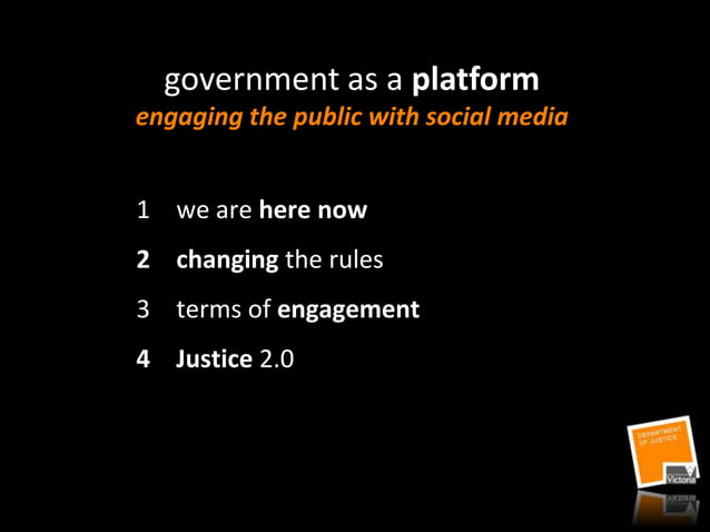 Government as a platform: engaging the public with social media | PPT