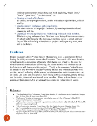 Virtual Project Management | PDF | Web Conferencing | Computer Software and Applications