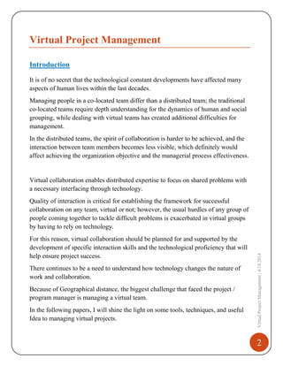 Virtual Project Management | PDF | Web Conferencing | Computer Software ...