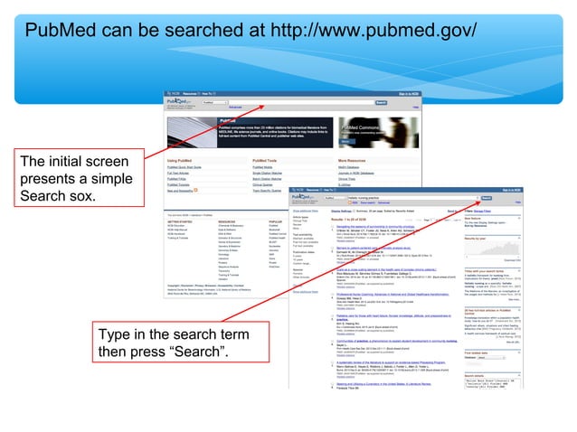 Finding Free Full-text PubMed Central Articles in PubMed | PPT