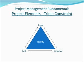 Project Mgmt Fundamentals | PPT