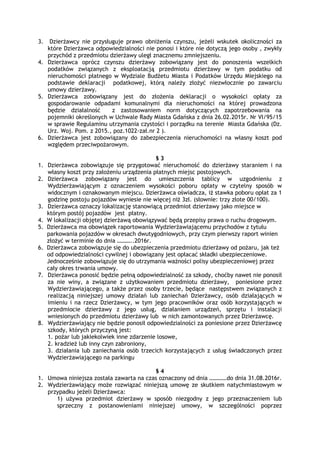 Umowa dzierżawy parkingów przy plażach w Gdańsku | PDF