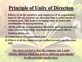 Survey of 14 Principles Of Management followed by a company! | PPTX ...