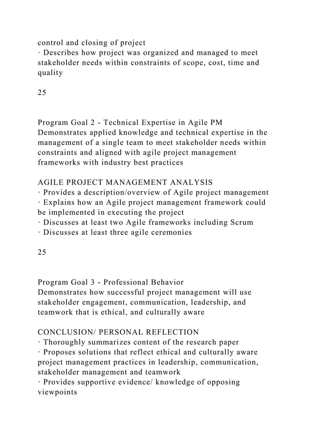 PMGT 699 KA2 CAPSTONE REFLECTION PAPER ASSESSMENT RUBRICASSE.docx