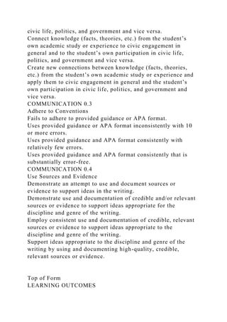 PMGT 699 KA2 CAPSTONE REFLECTION PAPER ASSESSMENT RUBRICASSE.docx ...