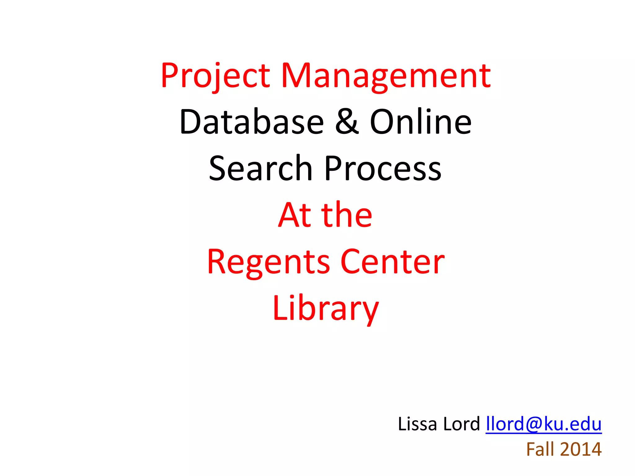 Project Management | PPTX