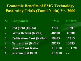 PMG Technology Doubling Groundnut Yields | PPT