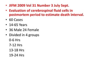 Post Mortem Interval | PPTX