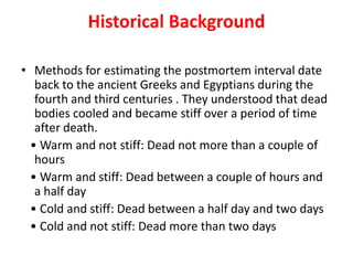 Post Mortem Interval | PPTX