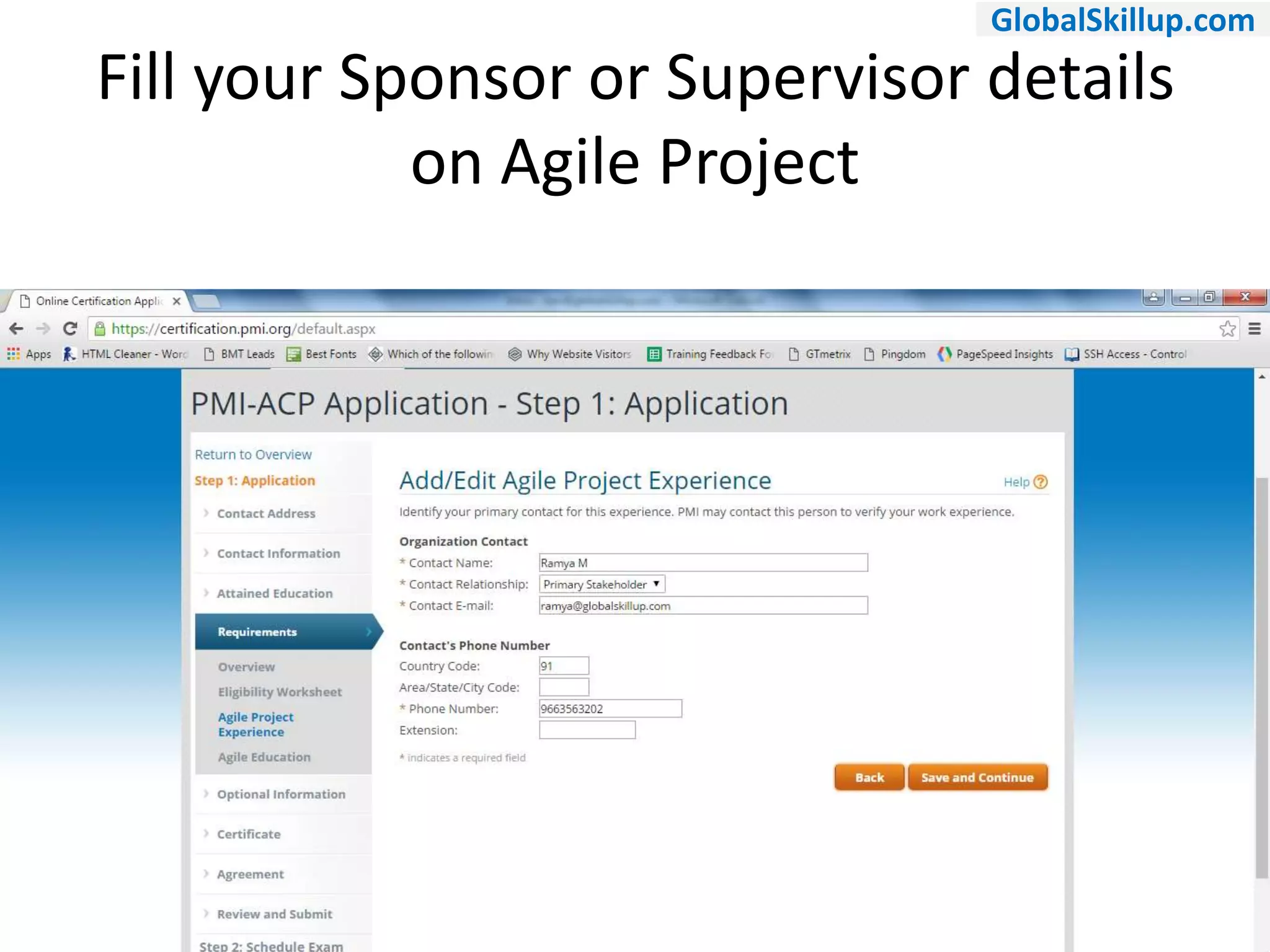Easy 1-2-3 like Steps for PMI ACP Application Submission for Exam | PPTX