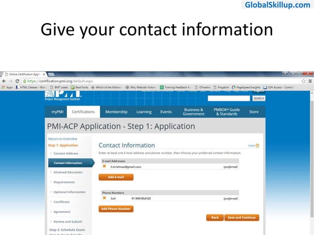Easy 1-2-3 like Steps for PMI ACP Application Submission for Exam | PPTX