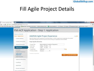 Easy 1-2-3 like Steps for PMI ACP Application Submission for Exam | PPTX