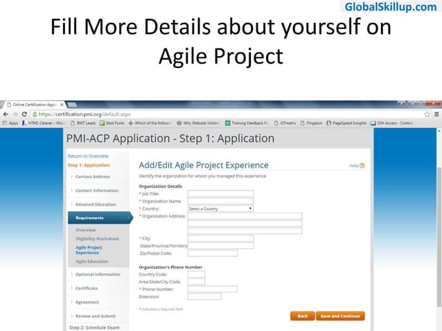 Easy 1-2-3 like Steps for PMI ACP Application Submission for Exam | PPTX