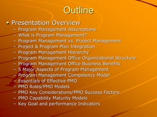 Project Management vs. Program Management: Strategies for Transition ...