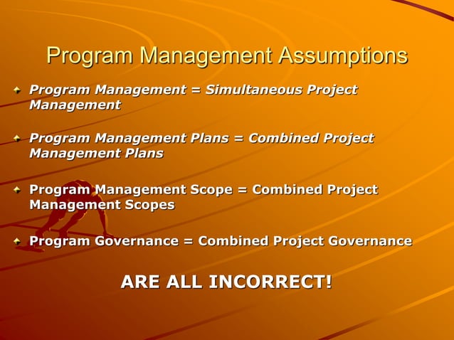Project Management vs. Program Management: Strategies for Transition Success | PPTX | Business ...