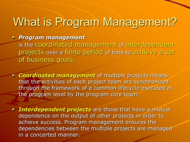 Project Management vs. Program Management: Strategies for Transition Success | PPTX | Business ...